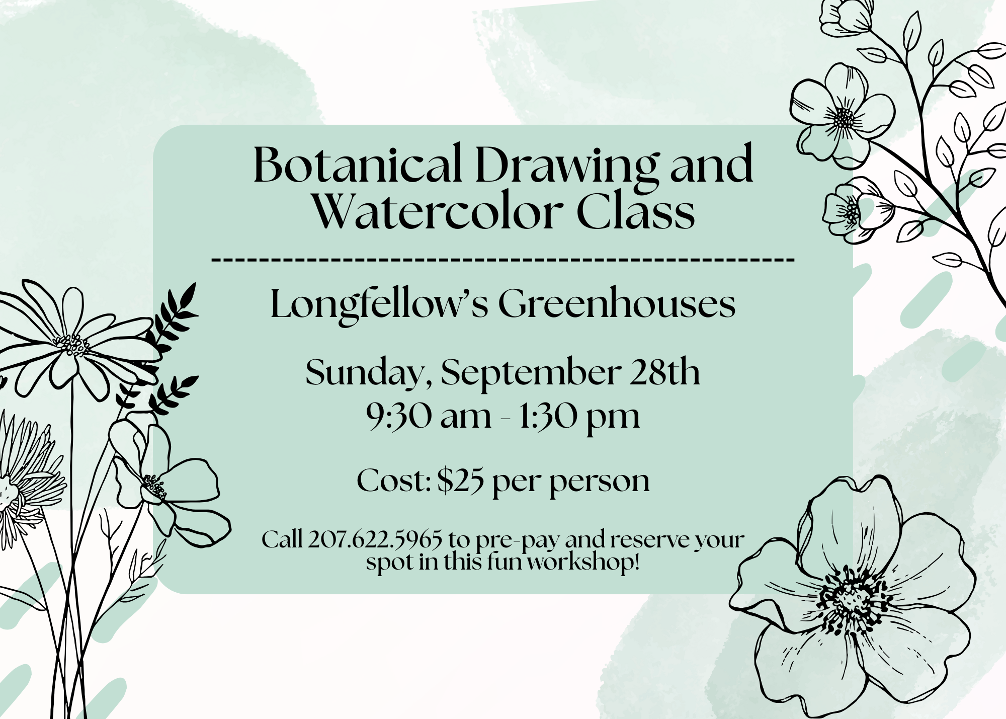 Botanical Drawing and Watercolor Class *ALL SPACES FILLED* - Longfellow ...